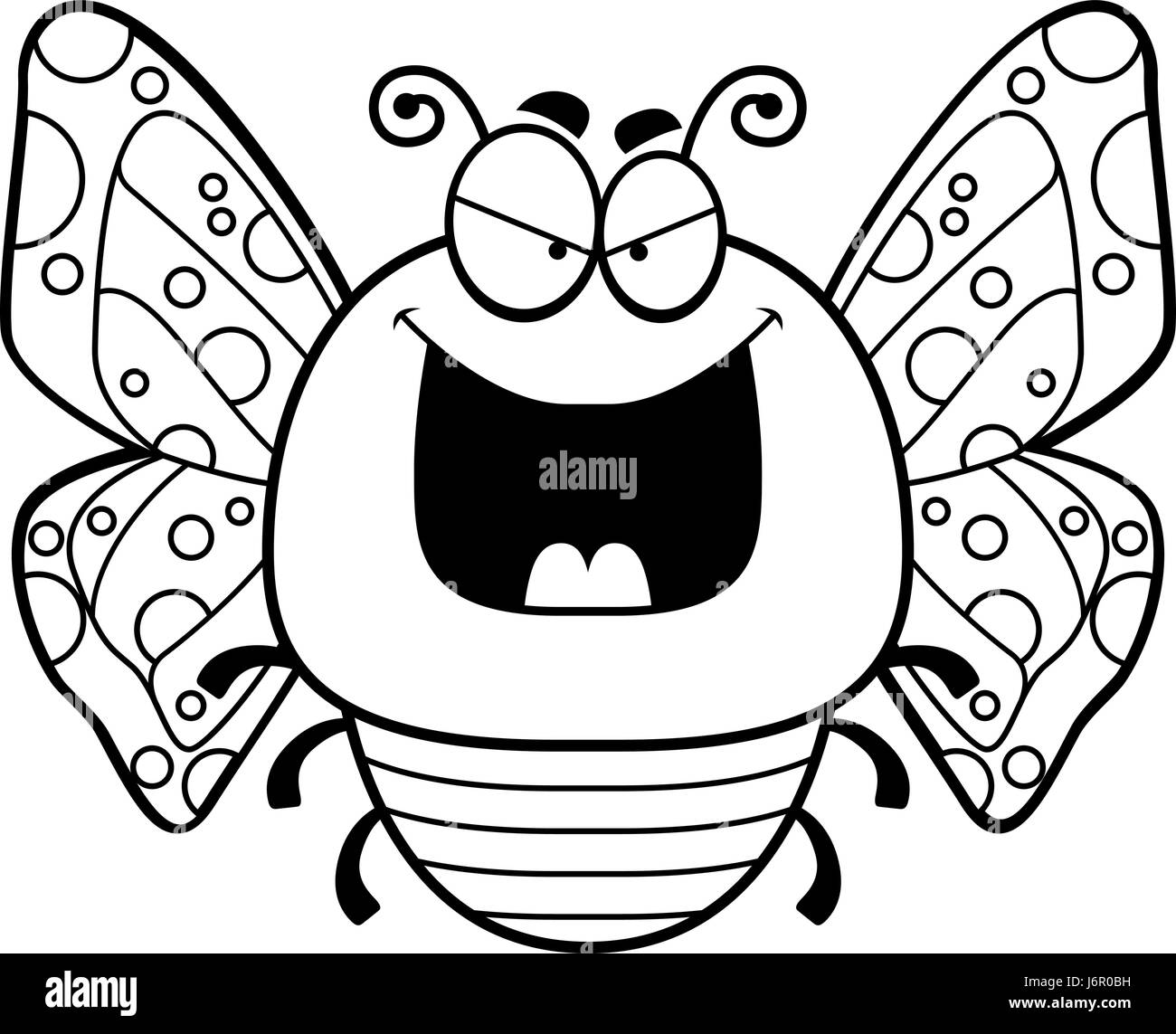 A cartoon illustration of an evil looking butterfly Stock Vector Image ...