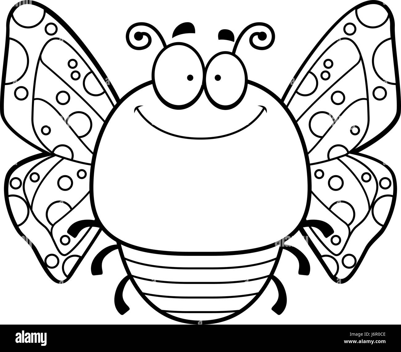 A cartoon illustration of a butterfly smiling Stock Vector Image & Art ...