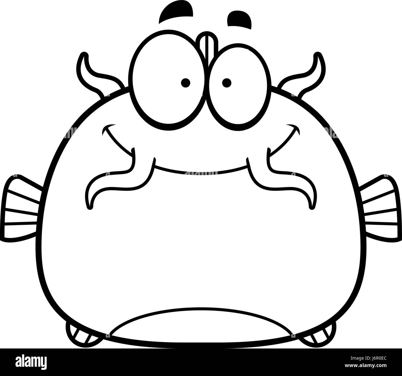 A cartoon illustration of a catfish smiling Stock Vector Image & Art ...