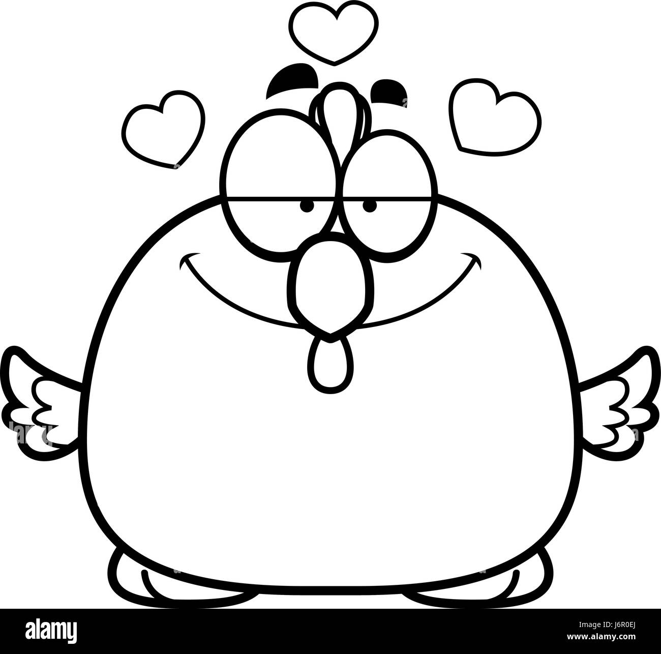 A cartoon illustration of a chicken in love Stock Vector Image & Art ...