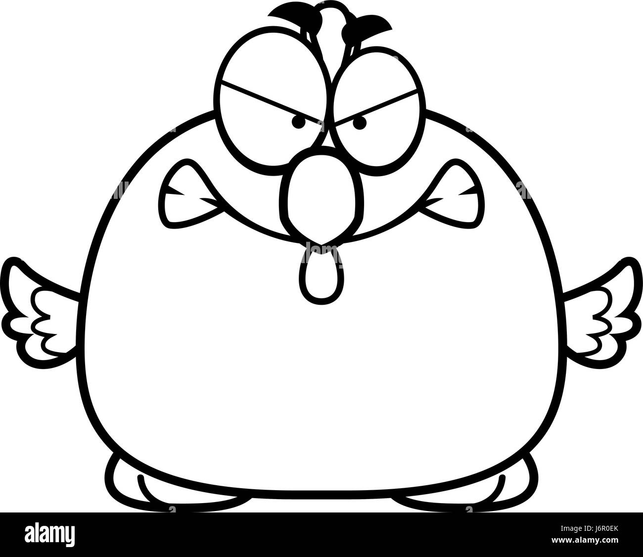 A cartoon illustration of a chicken looking angry Stock Vector Image ...