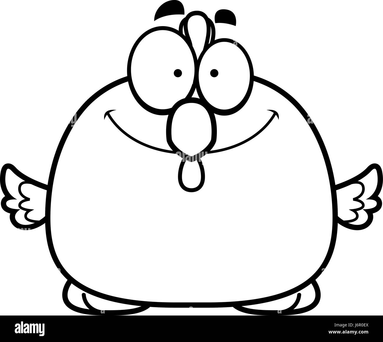 A cartoon illustration of a chicken smiling Stock Vector Image & Art ...