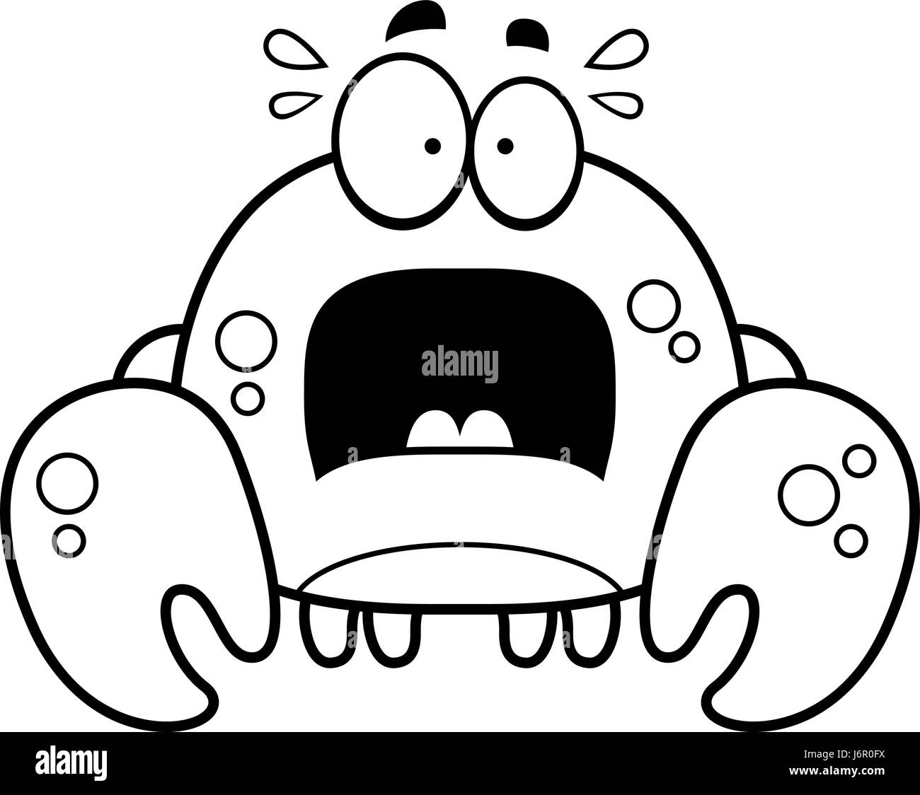 Scared Crab Stock Vector Images - Alamy
