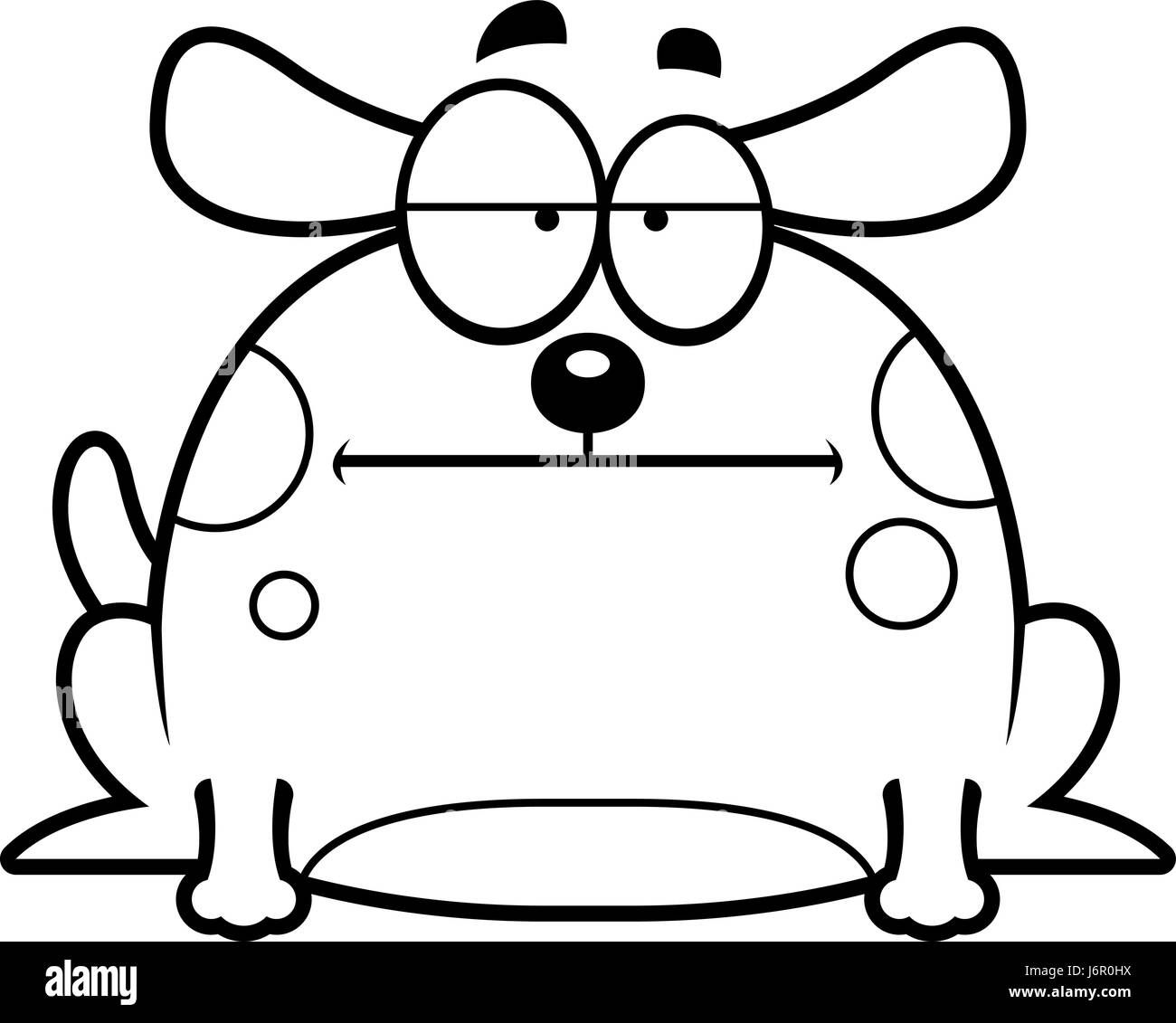A cartoon illustration of a dog looking calm Stock Vector Image & Art ...