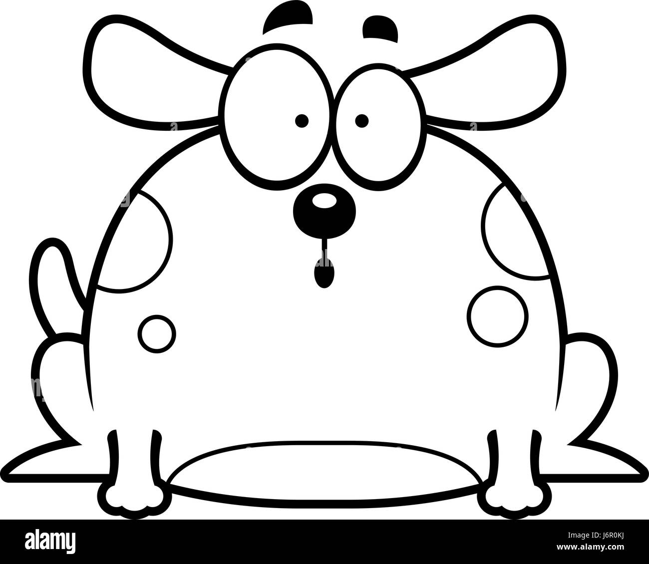 A cartoon illustration of a dog looking surprised Stock Vector Image ...