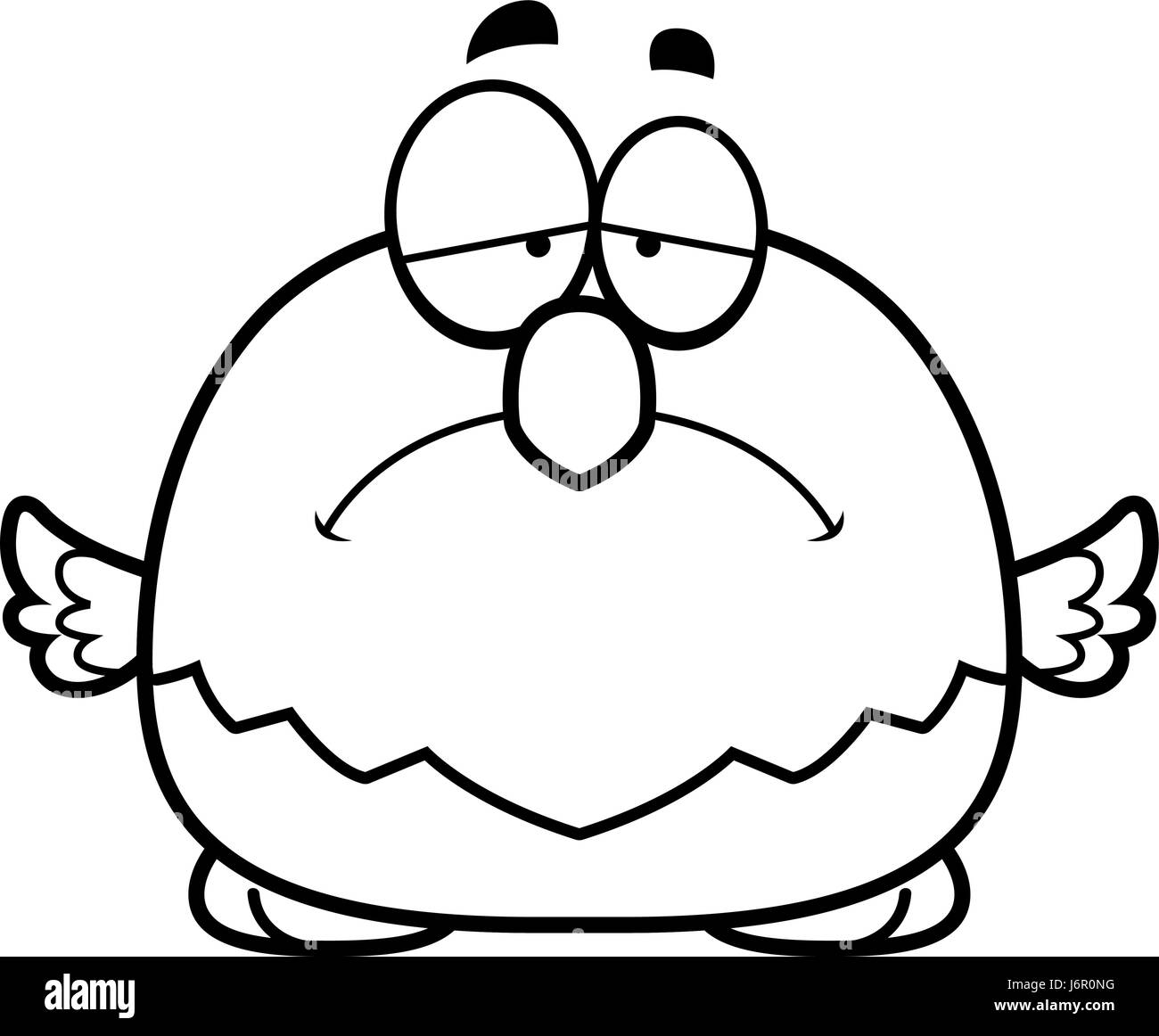 A cartoon illustration of a bald eagle looking sad Stock Vector Image ...