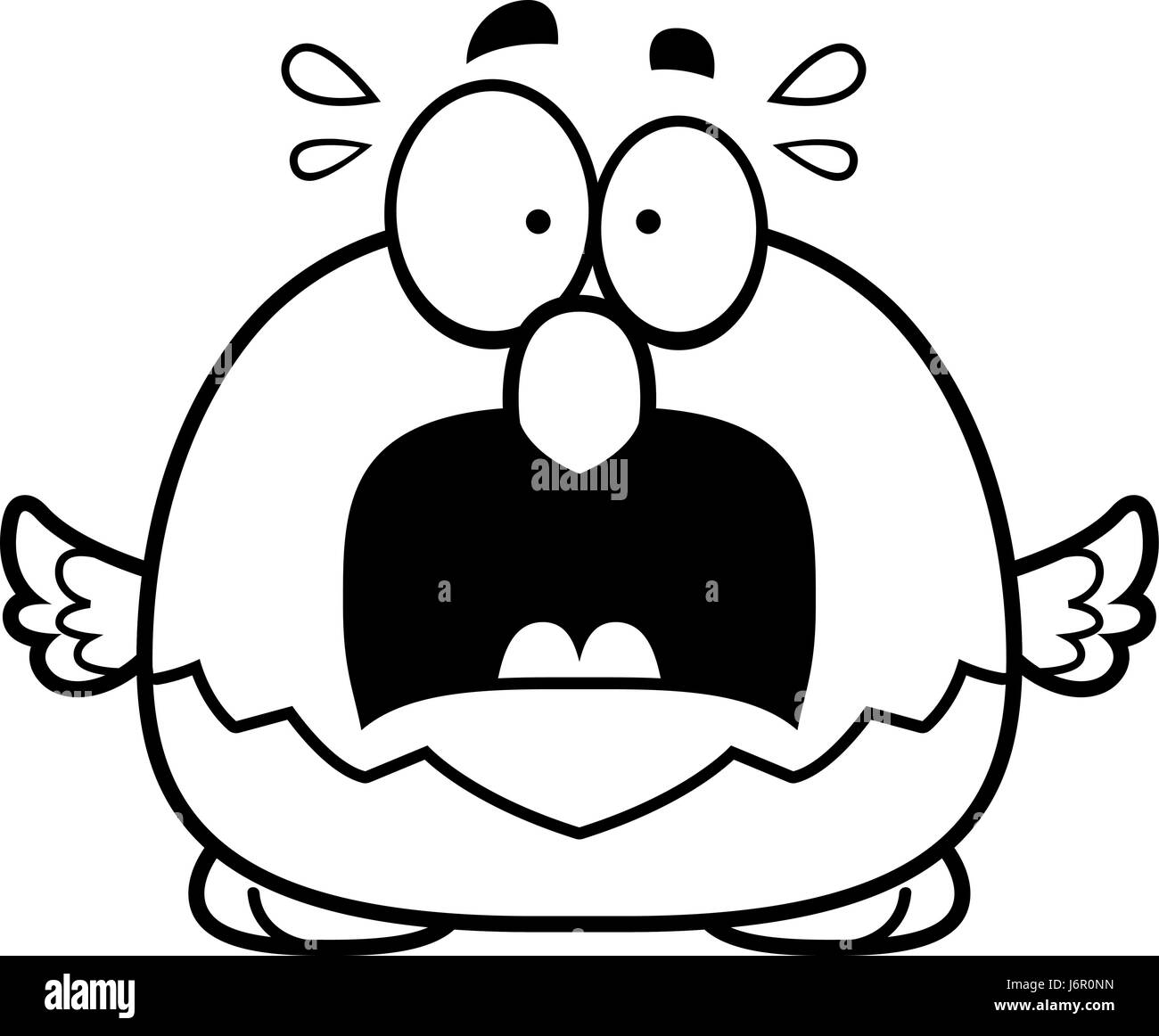 A cartoon illustration of a bald eagle looking scared Stock Vector Art ...