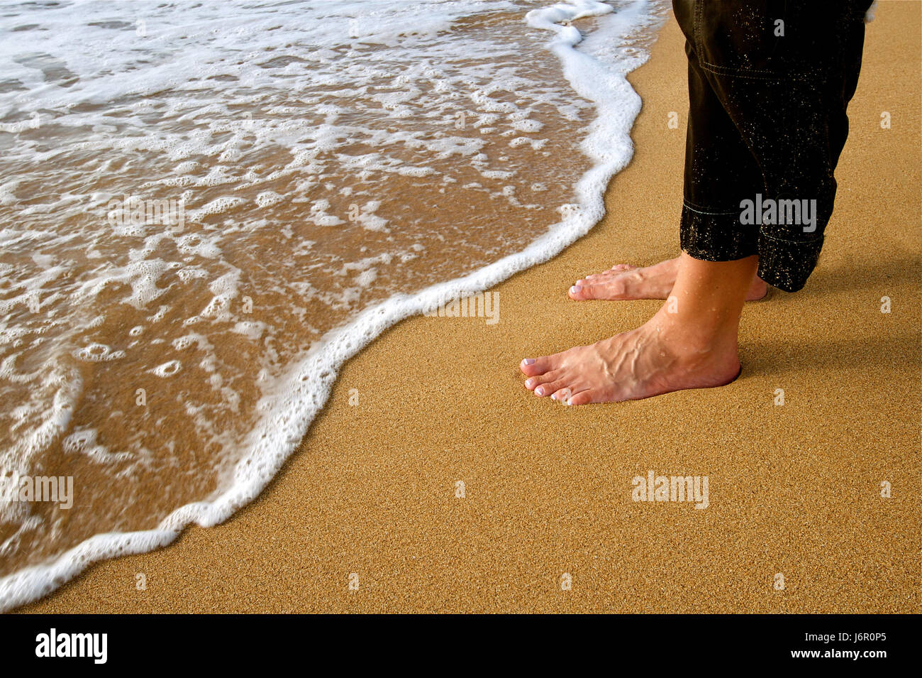 beach seaside the beach seashore summer summerly waves feet barefoot ...