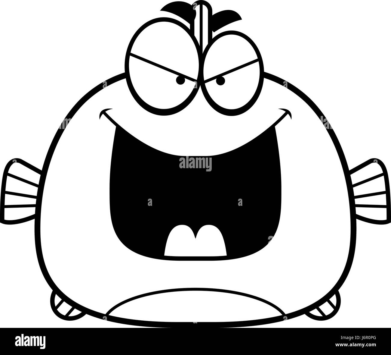 A cartoon illustration of an evil looking fish Stock Vector Image & Art ...