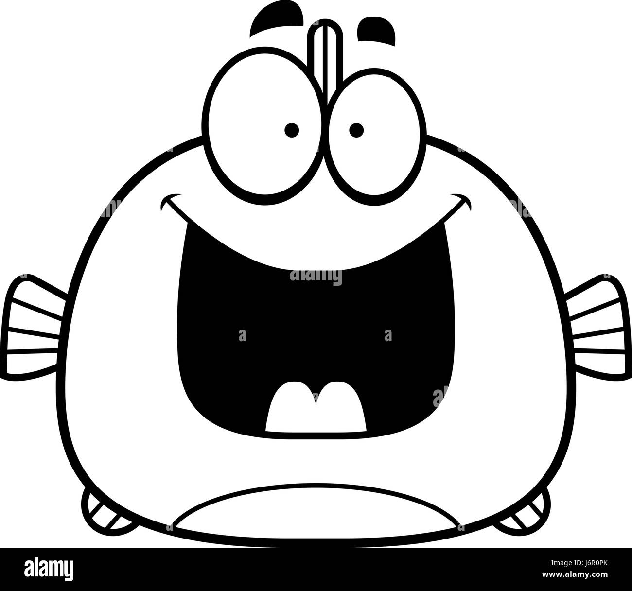 A cartoon illustration of a fish looking happy Stock Vector Image & Art ...