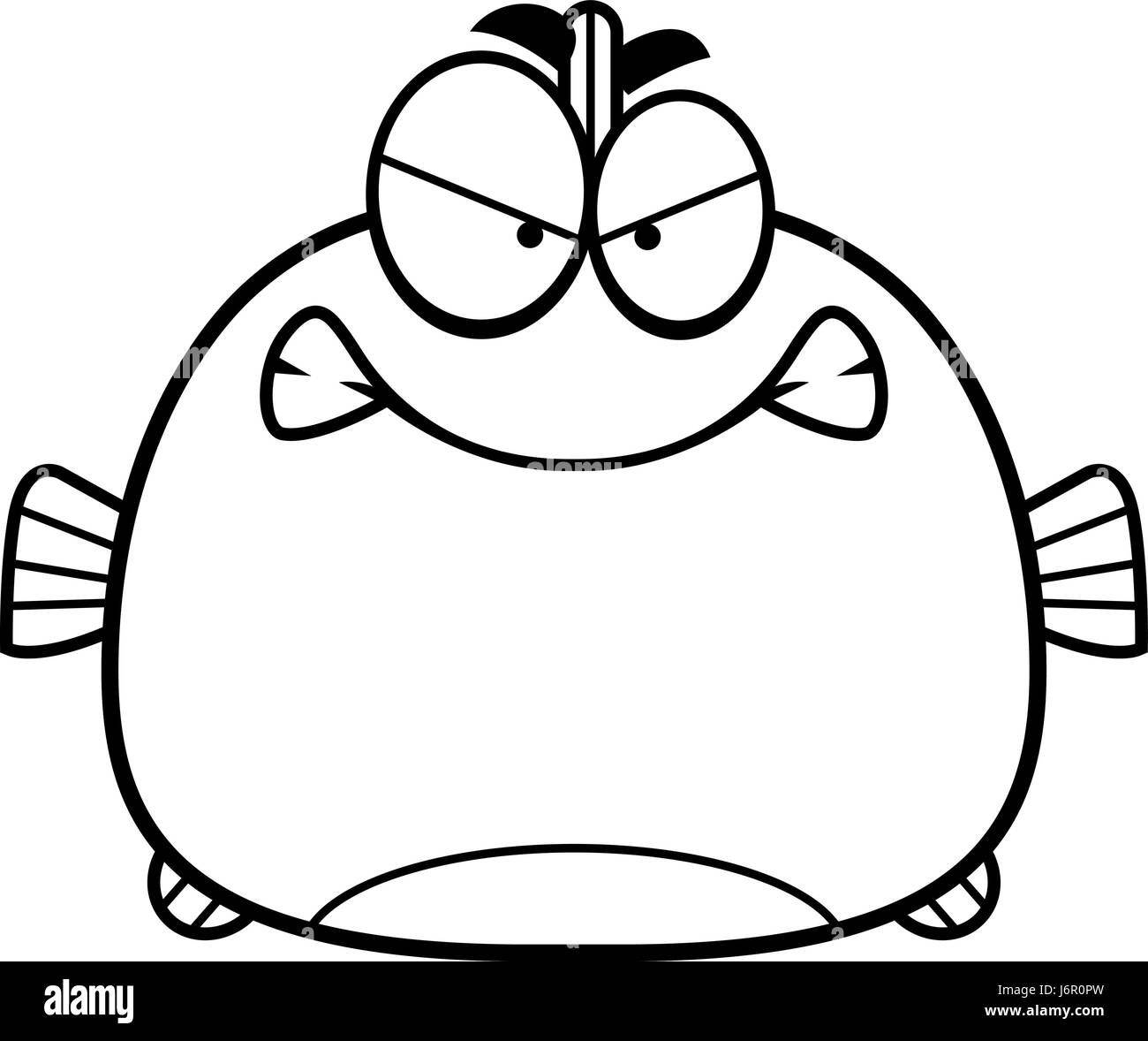A cartoon illustration of a fish looking angry Stock Vector Image & Art ...