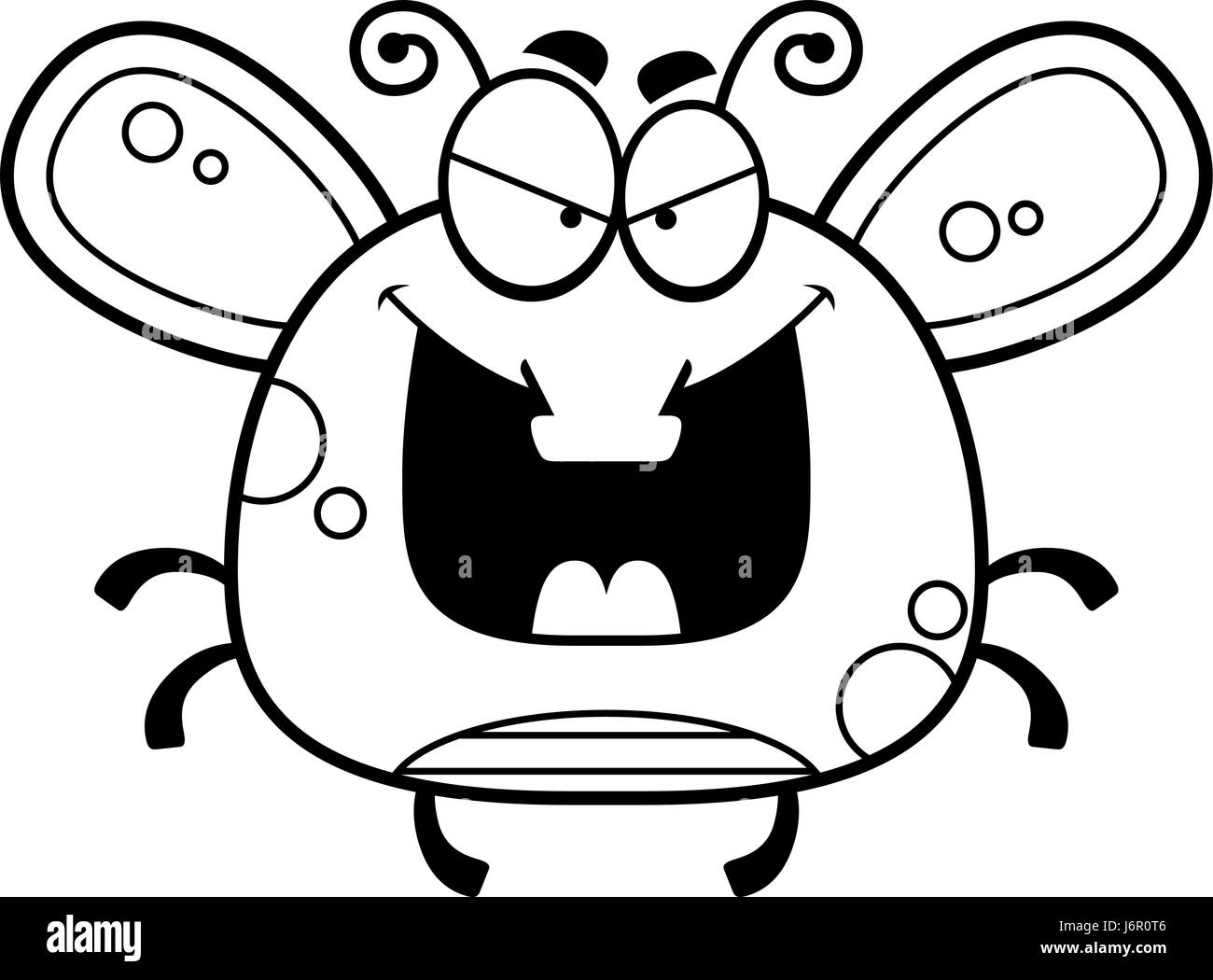 A cartoon illustration of an evil looking fly Stock Vector Image & Art ...