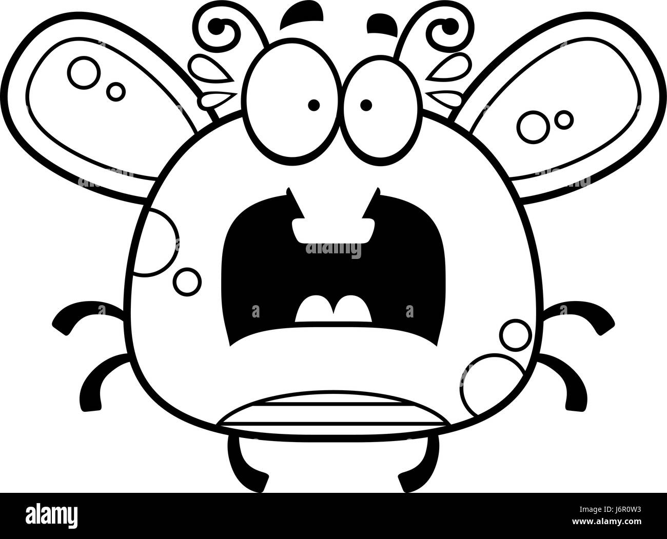 A cartoon illustration of a fly looking scared Stock Vector Image & Art ...