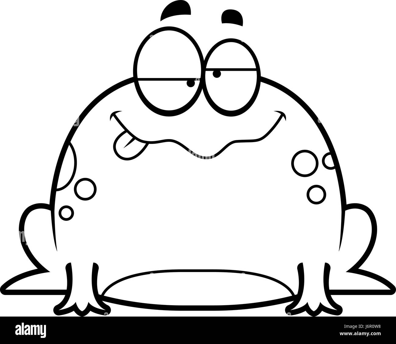 A cartoon illustration of a frog looking drunk Stock Vector Image & Art ...