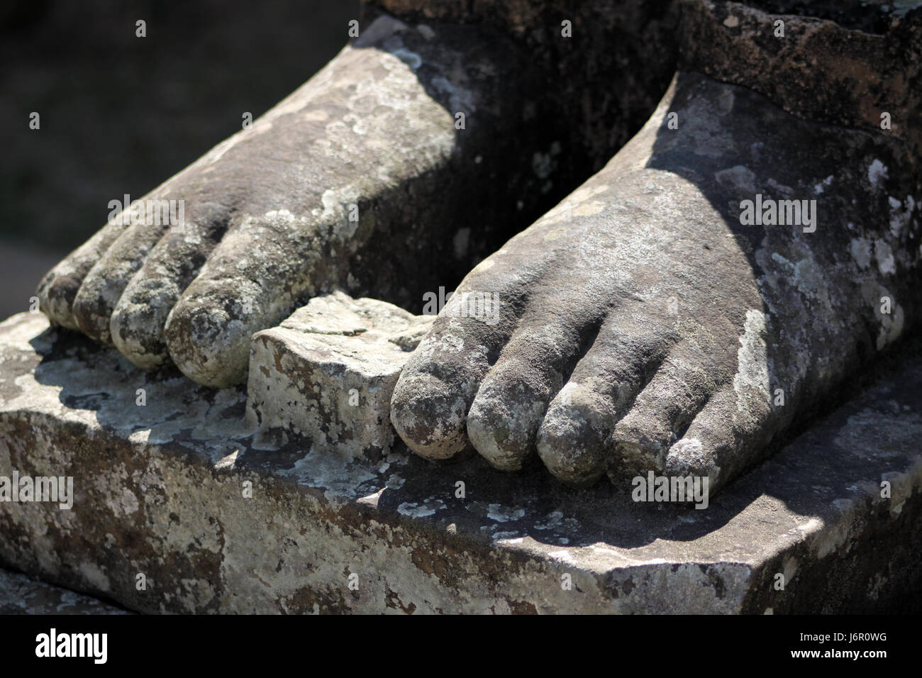 detail temple stone foot organ detail temple stone statue foot organ ...