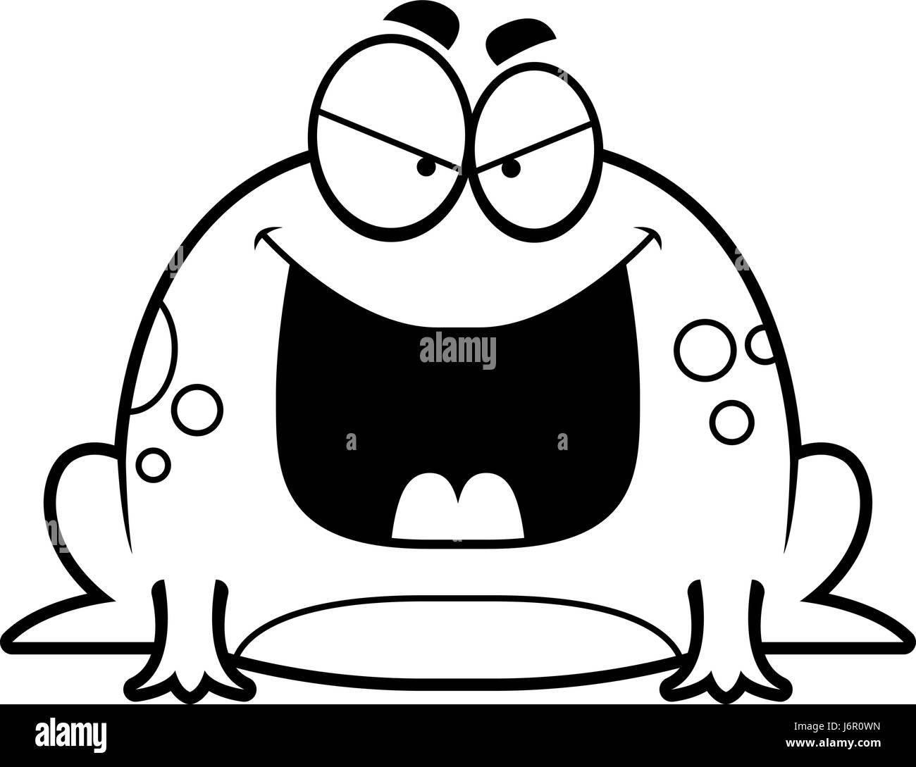 A cartoon illustration of an evil looking frog Stock Vector Image & Art ...