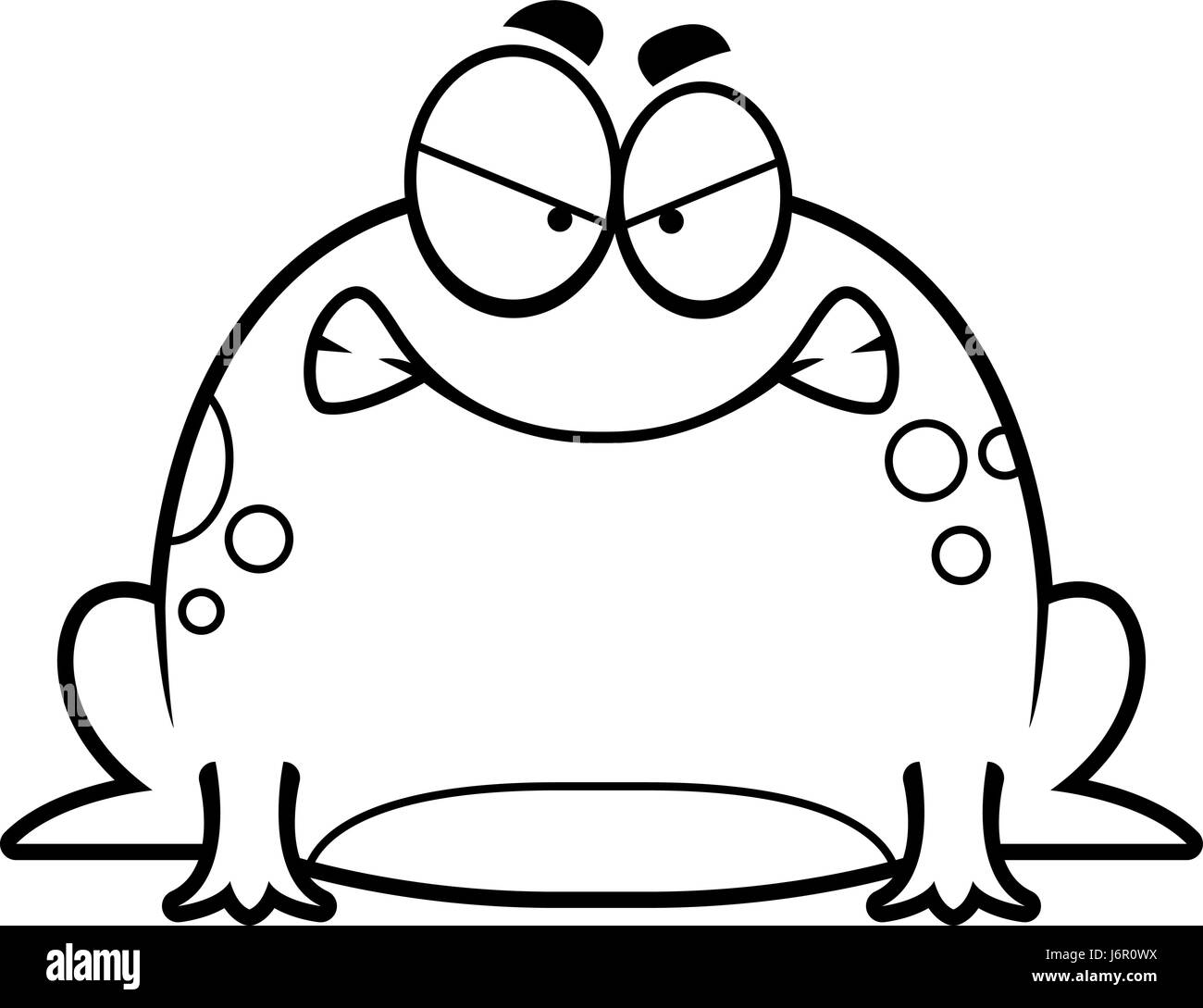 A cartoon illustration of a frog looking angry Stock Vector Image & Art ...