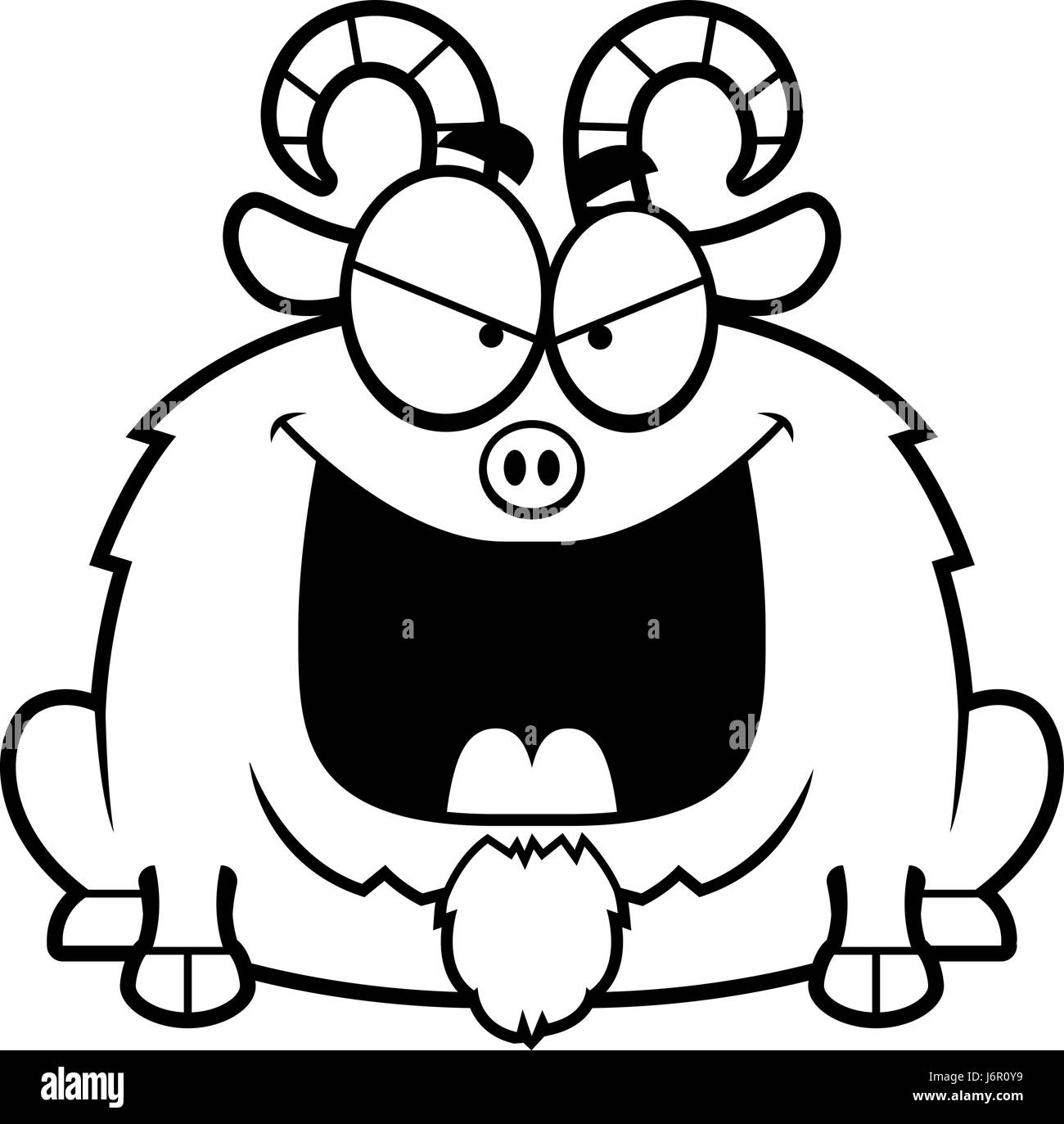 Angry goat cartoon hi-res stock photography and images - Alamy