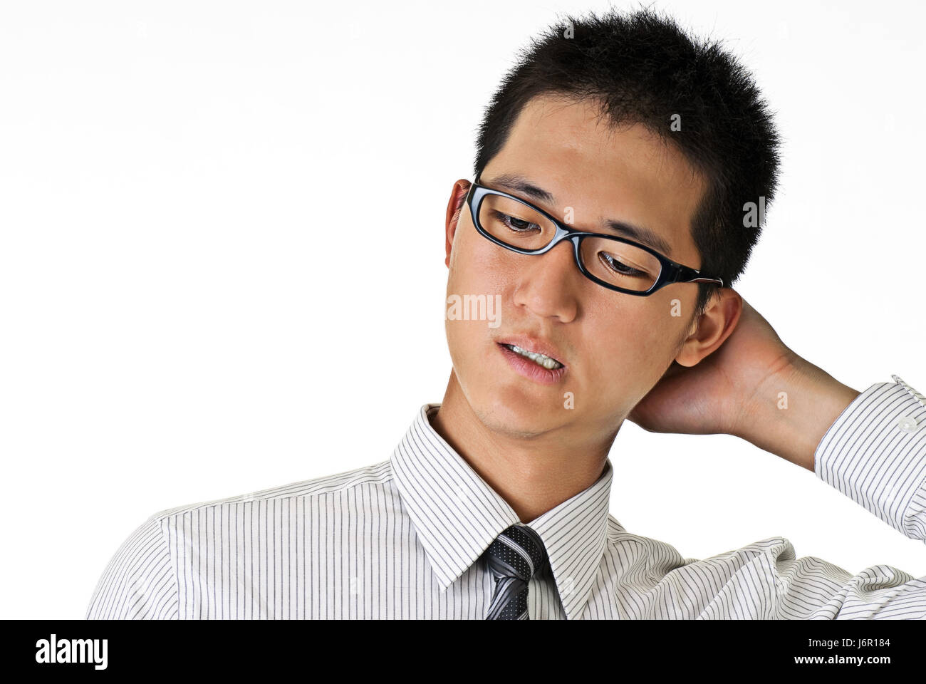 portrait look glancing see view looking peeking looking at shy business ...