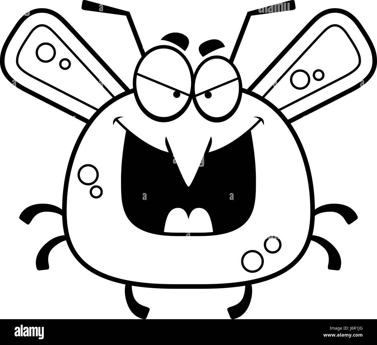 A cartoon illustration of an evil looking mosquito Stock Vector Image ...