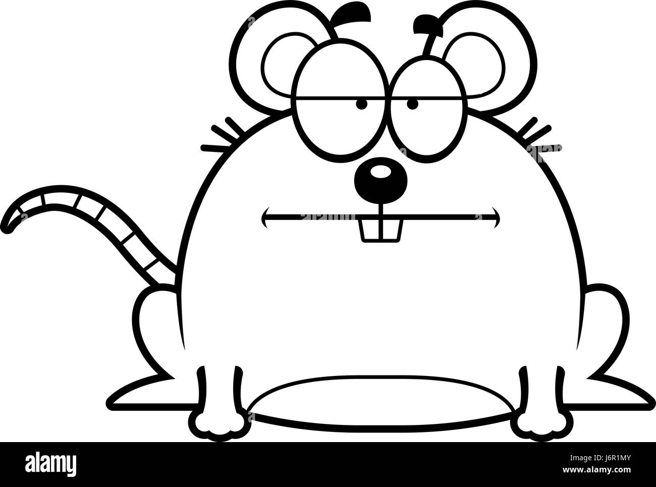 A cartoon illustration of a mouse looking calm Stock Vector Image & Art ...