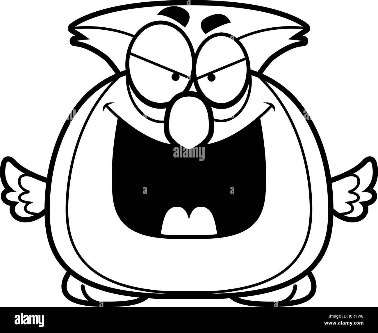 A cartoon illustration of an evil looking owl Stock Vector Image & Art ...
