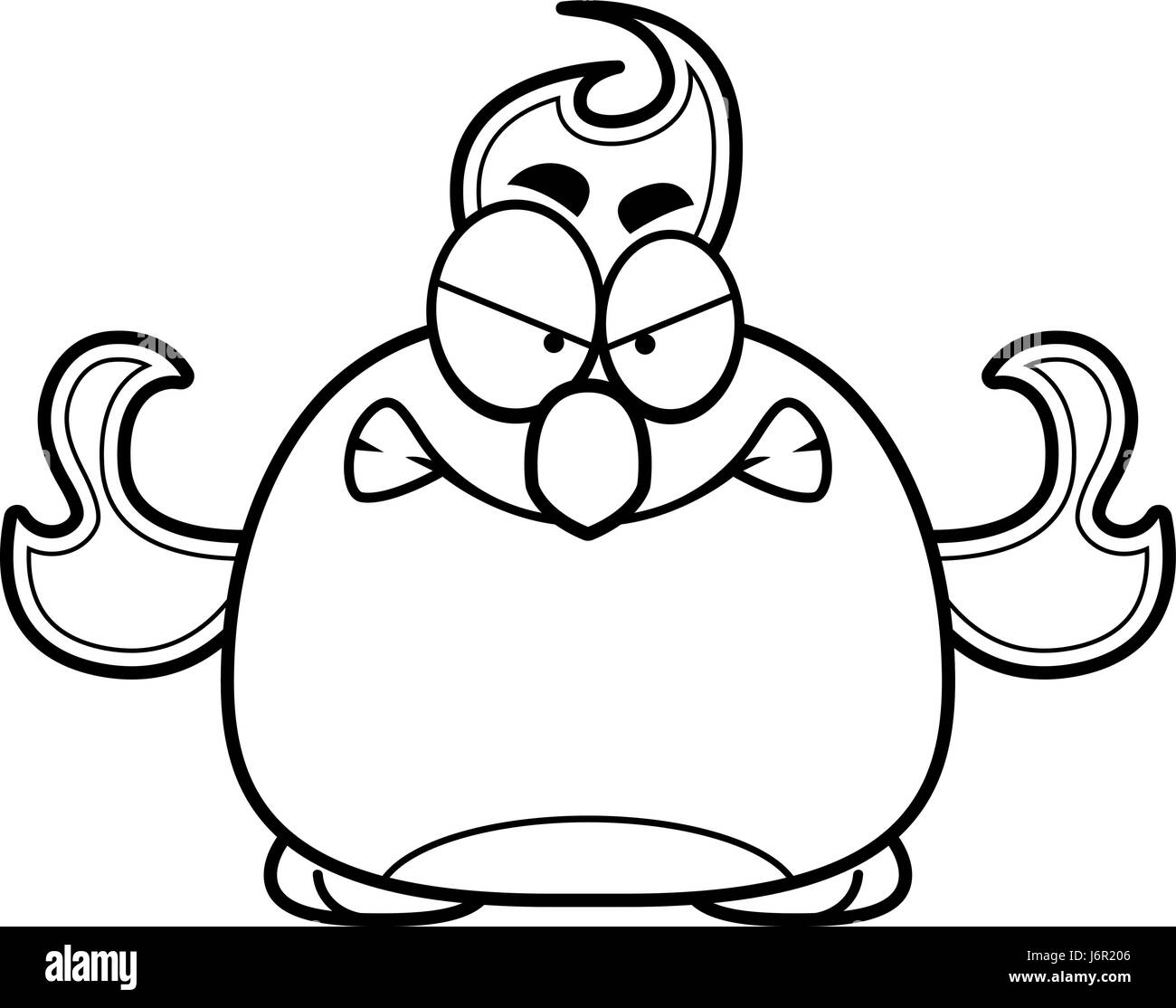 A cartoon illustration of a phoenix bird looking angry Stock Vector ...