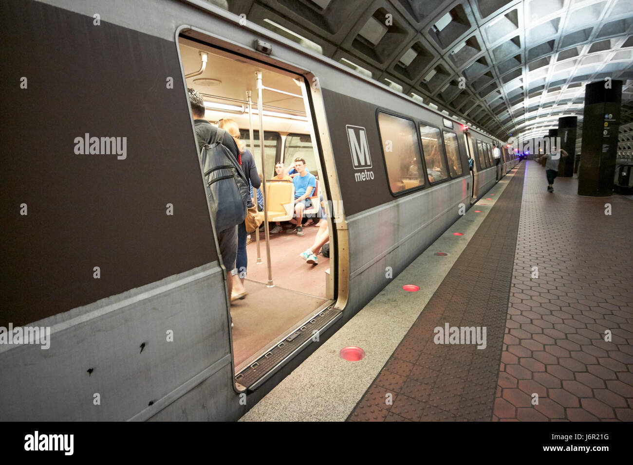 metro underground train system Washington DC USA Stock Photo - Alamy