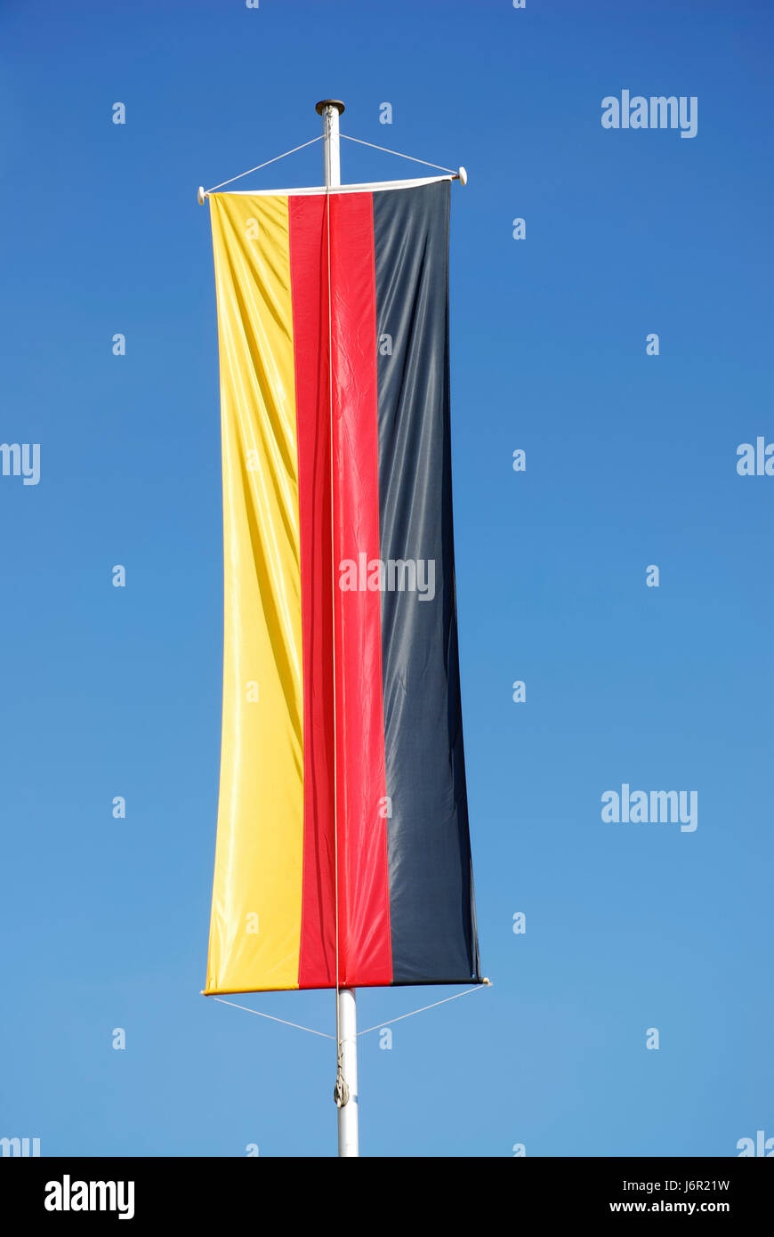 blue flag german flutter flagpole fluttering firmament sky pictogram ...