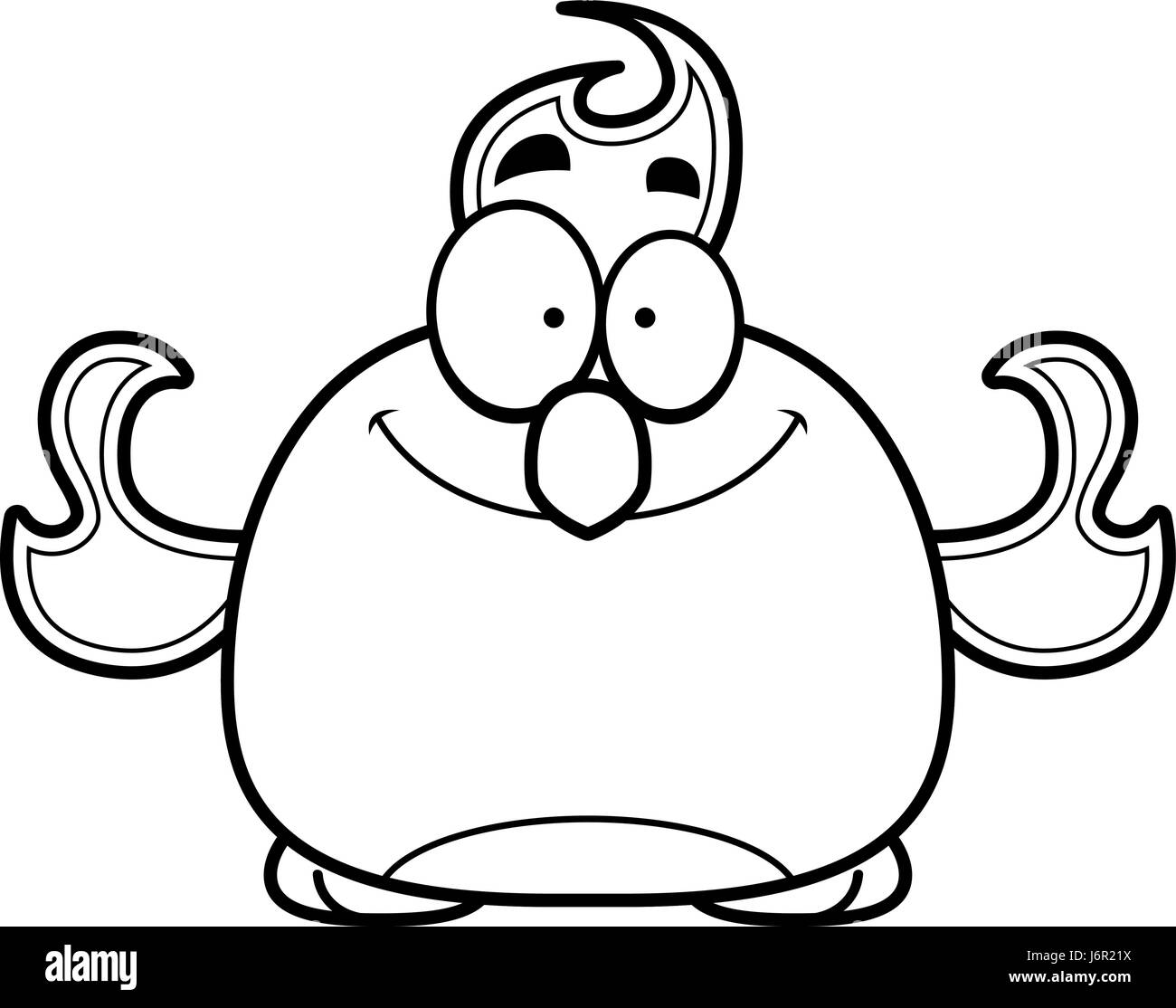 A cartoon illustration of a phoenix bird smiling Stock Vector Image ...