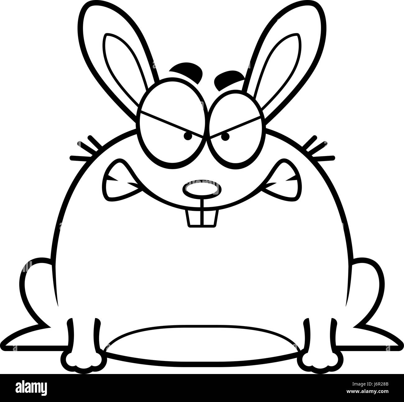 A cartoon illustration of a rabbit looking mad Stock Vector Image & Art ...