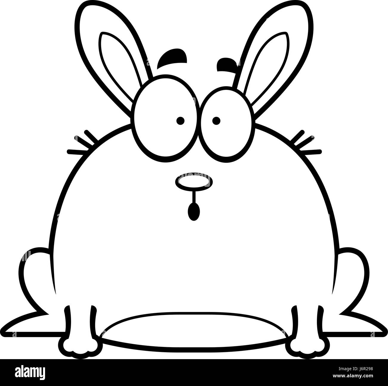 A cartoon illustration of a rabbit looking surprised Stock Vector Image ...