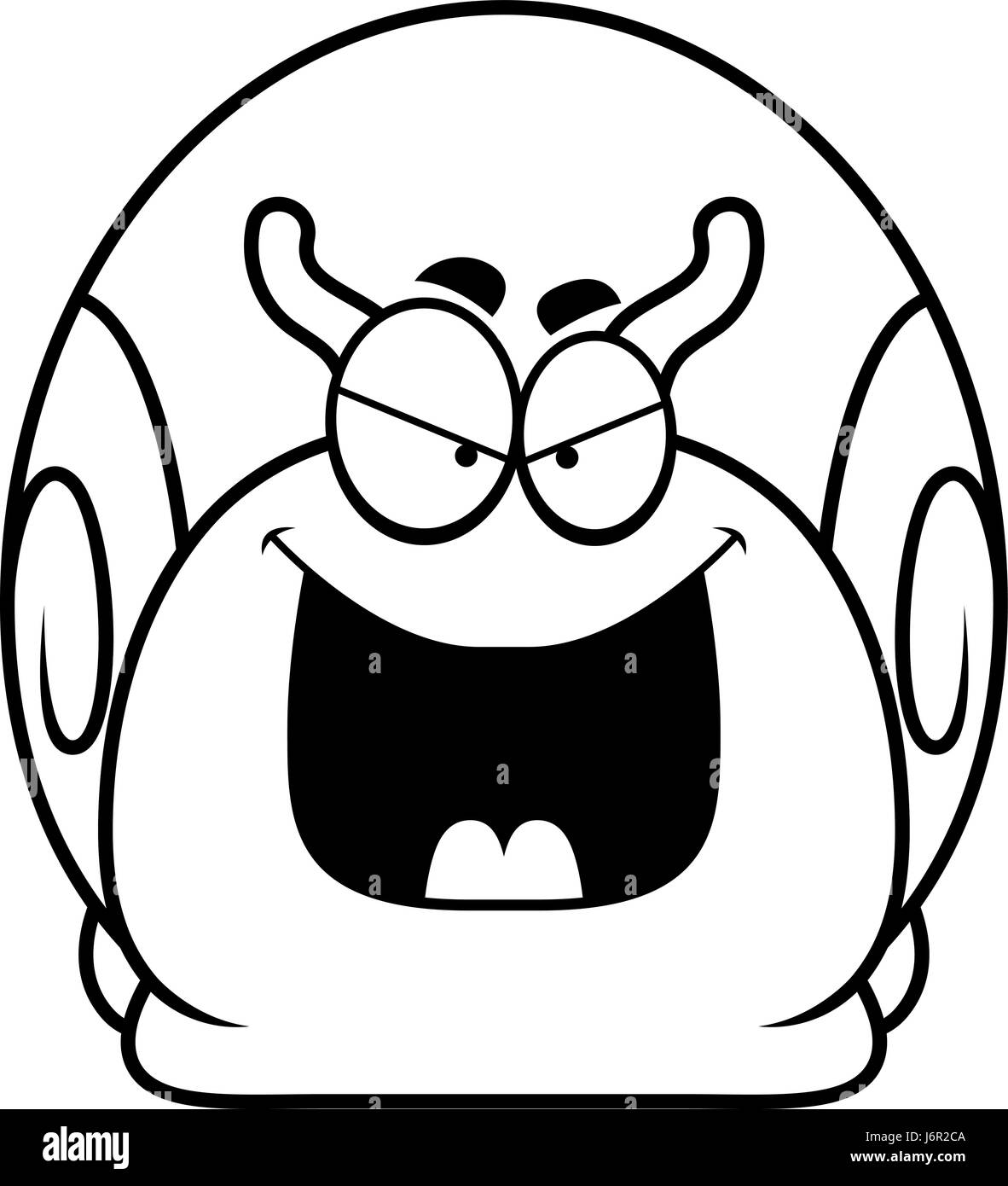 A cartoon illustration of an evil looking snail Stock Vector Image ...