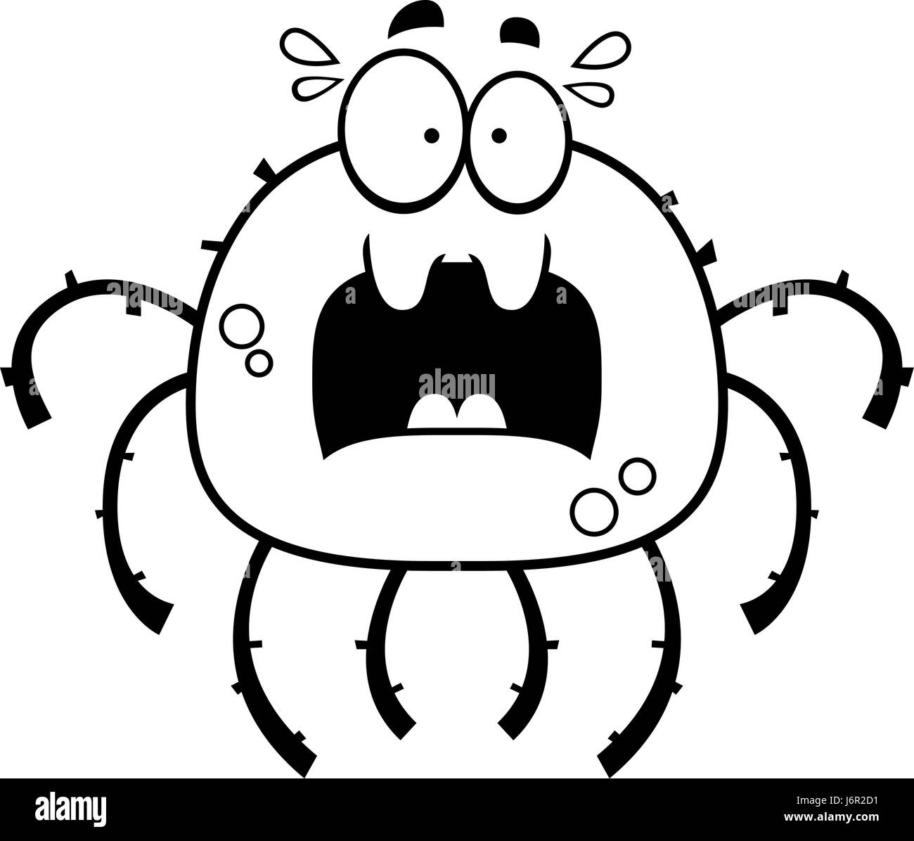 A cartoon illustration of a spider looking scared Stock Vector Image ...