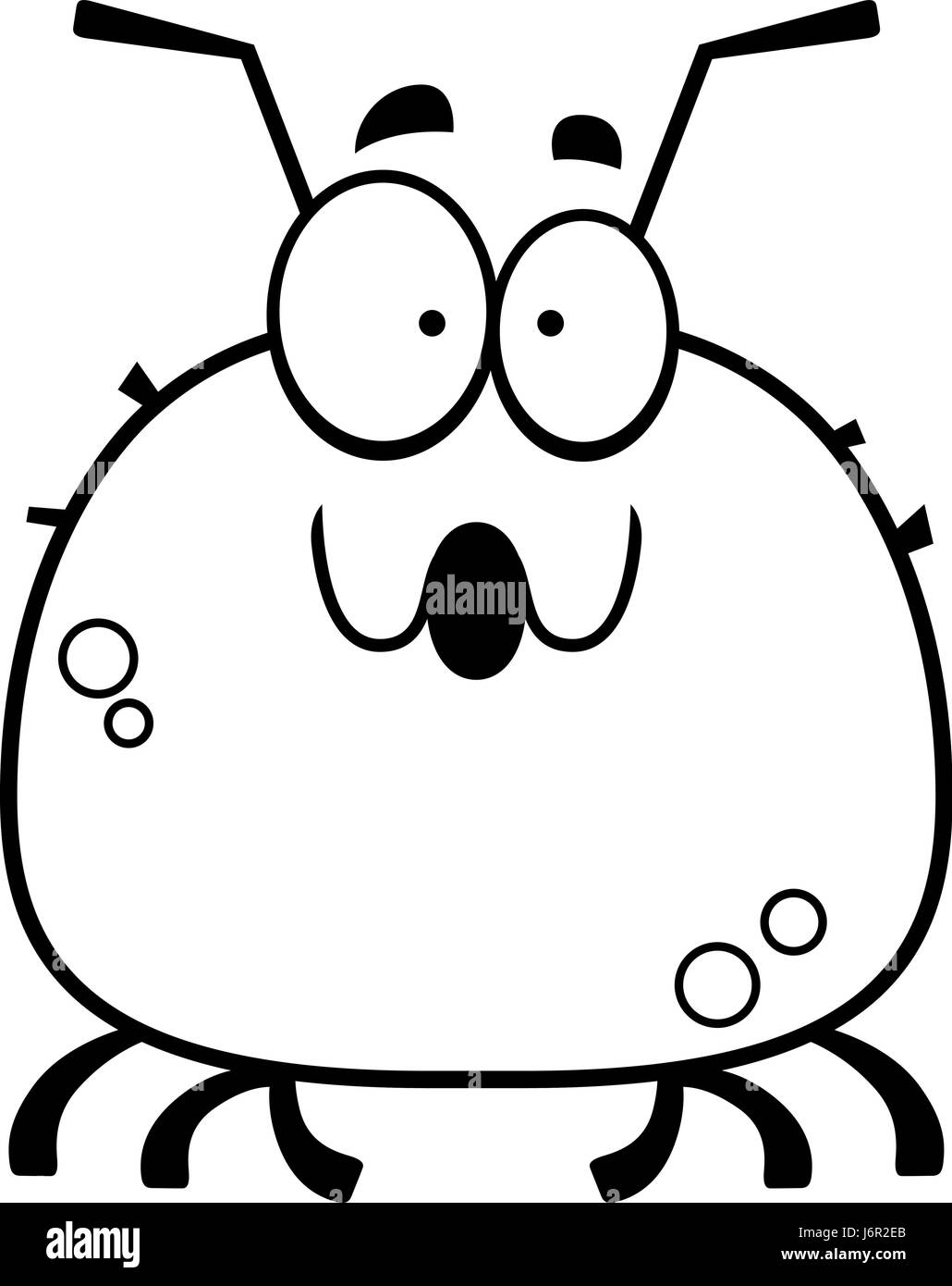 A cartoon illustration of a tick looking surprised Stock Vector Image ...