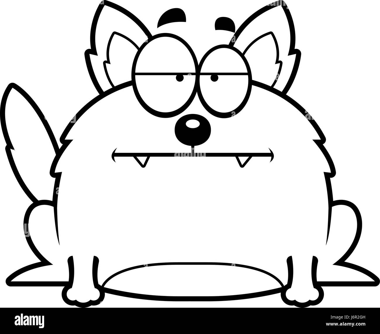 A cartoon illustration of a wolf looking calm Stock Vector Image & Art ...