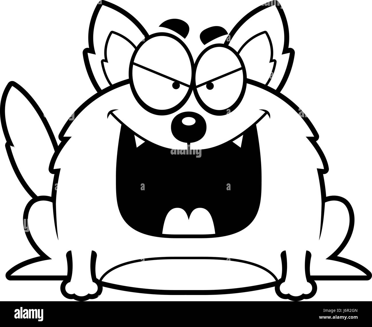 A cartoon illustration of a sinister looking wolf Stock Vector Image ...
