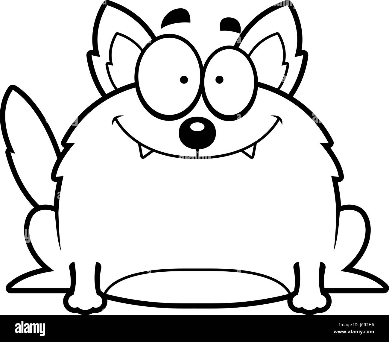 A cartoon illustration of a wolf smiling Stock Vector Image & Art - Alamy