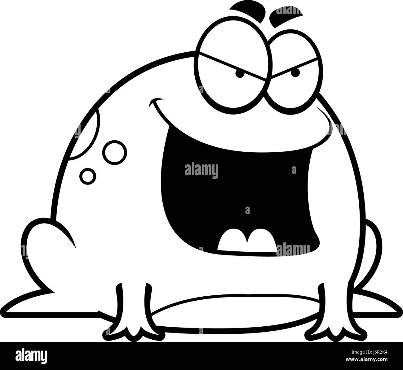 A cartoon illustration of an evil looking frog Stock Vector Image & Art ...