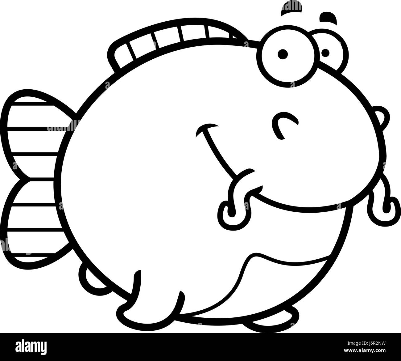 A cartoon illustration of a catfish happy and smiling Stock Vector ...