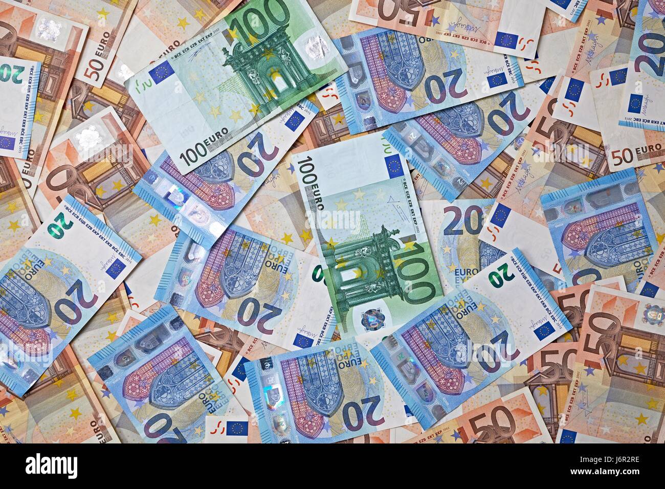 Pile of Different Euro banknotes Stock Photo - Alamy