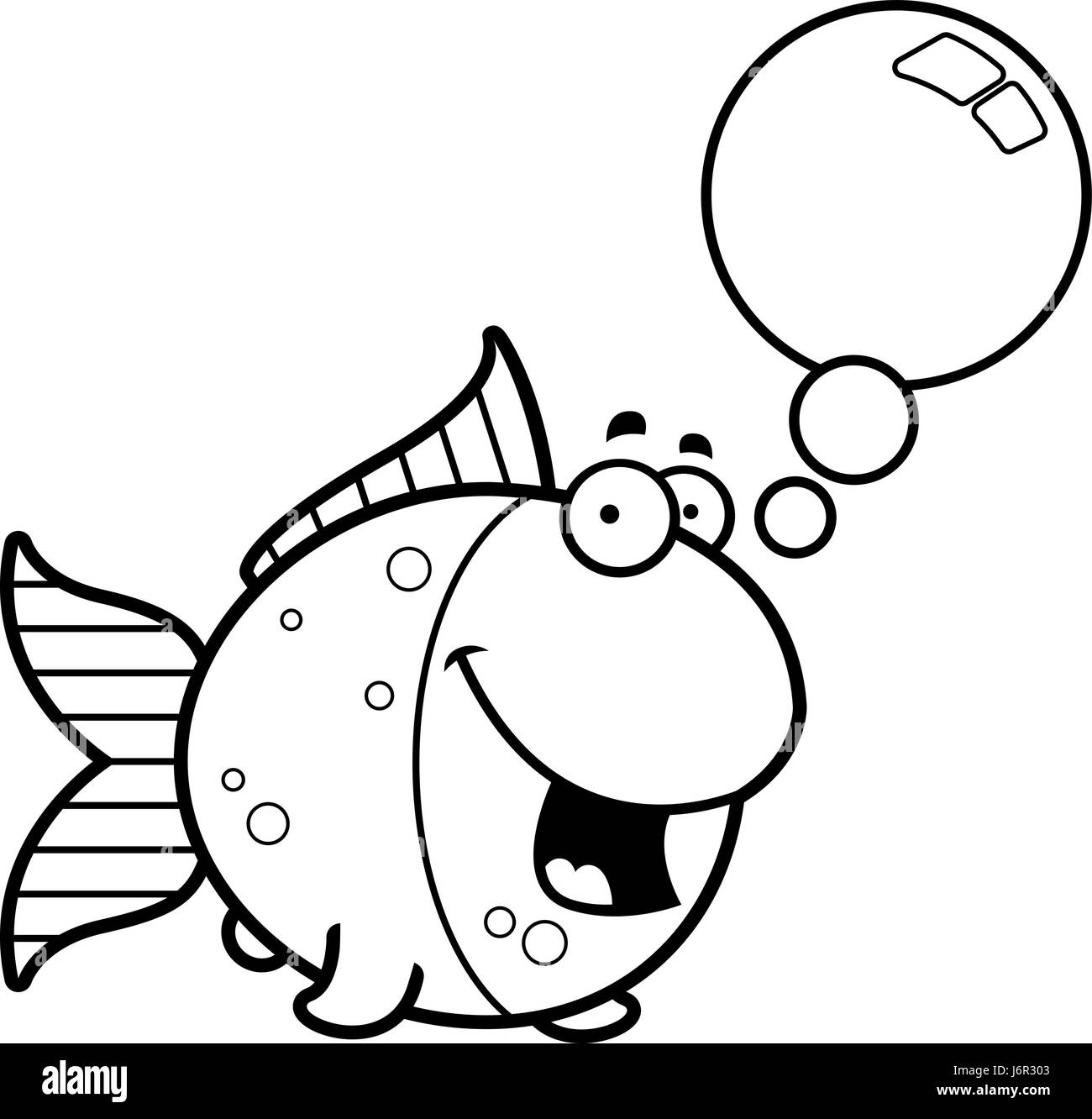 A cartoon illustration of a goldfish talking Stock Vector Image & Art ...