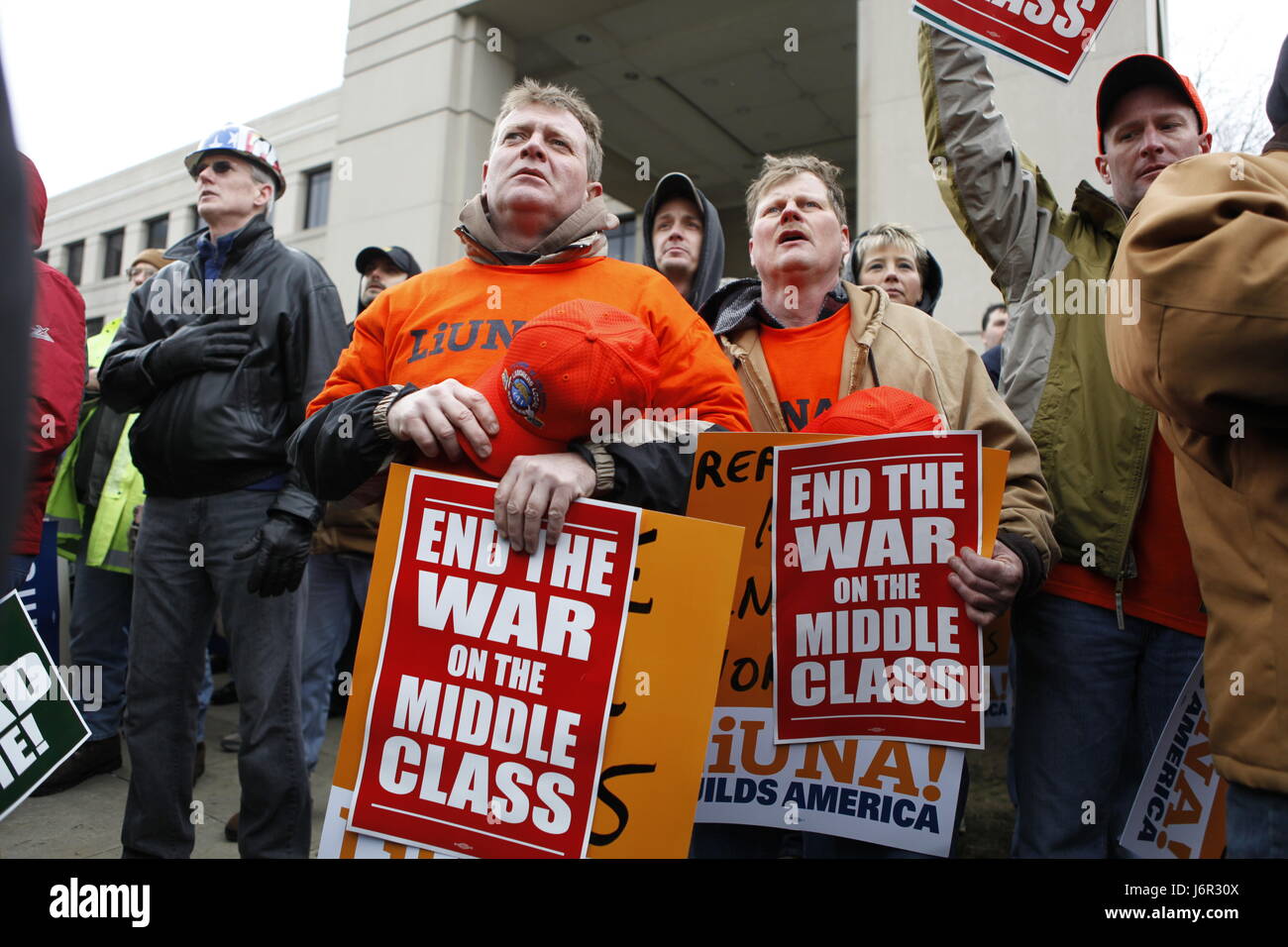 John Kinser, Terry Prenzel and Jeremy Brewer, of Laborers Local 741 in ...