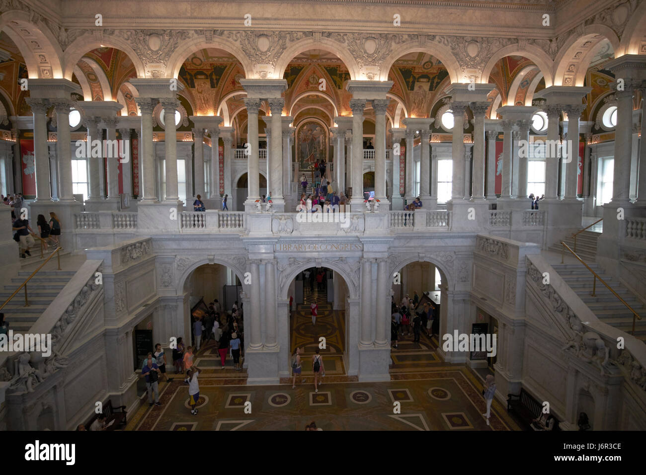 The great hall of the Library of Congress Thomas Jefferson Main ...