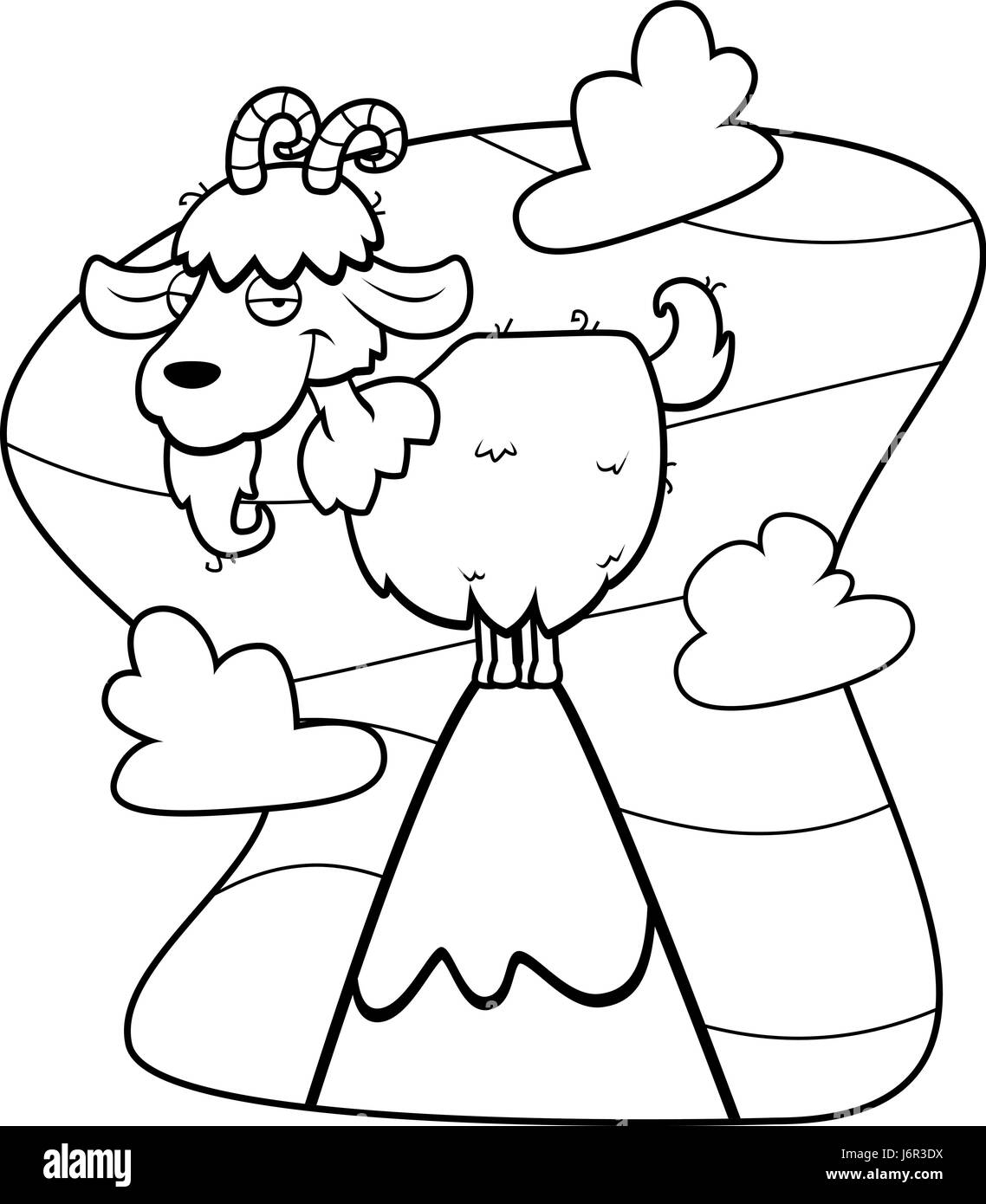 Goat horns beard Black and White Stock Photos & Images - Alamy