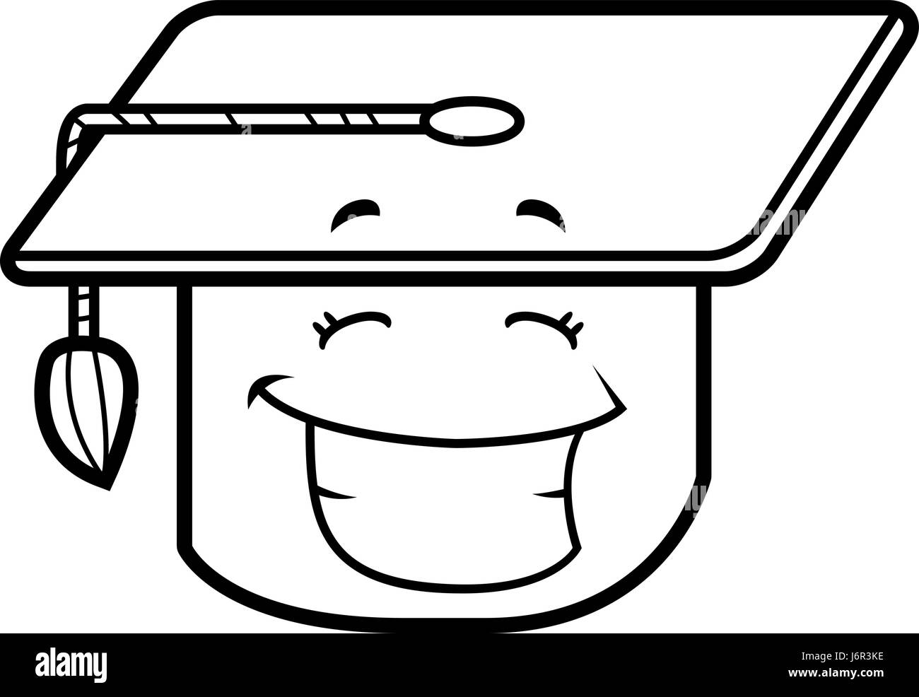A cartoon graduation cap smiling and happy Stock Vector Image & Art - Alamy