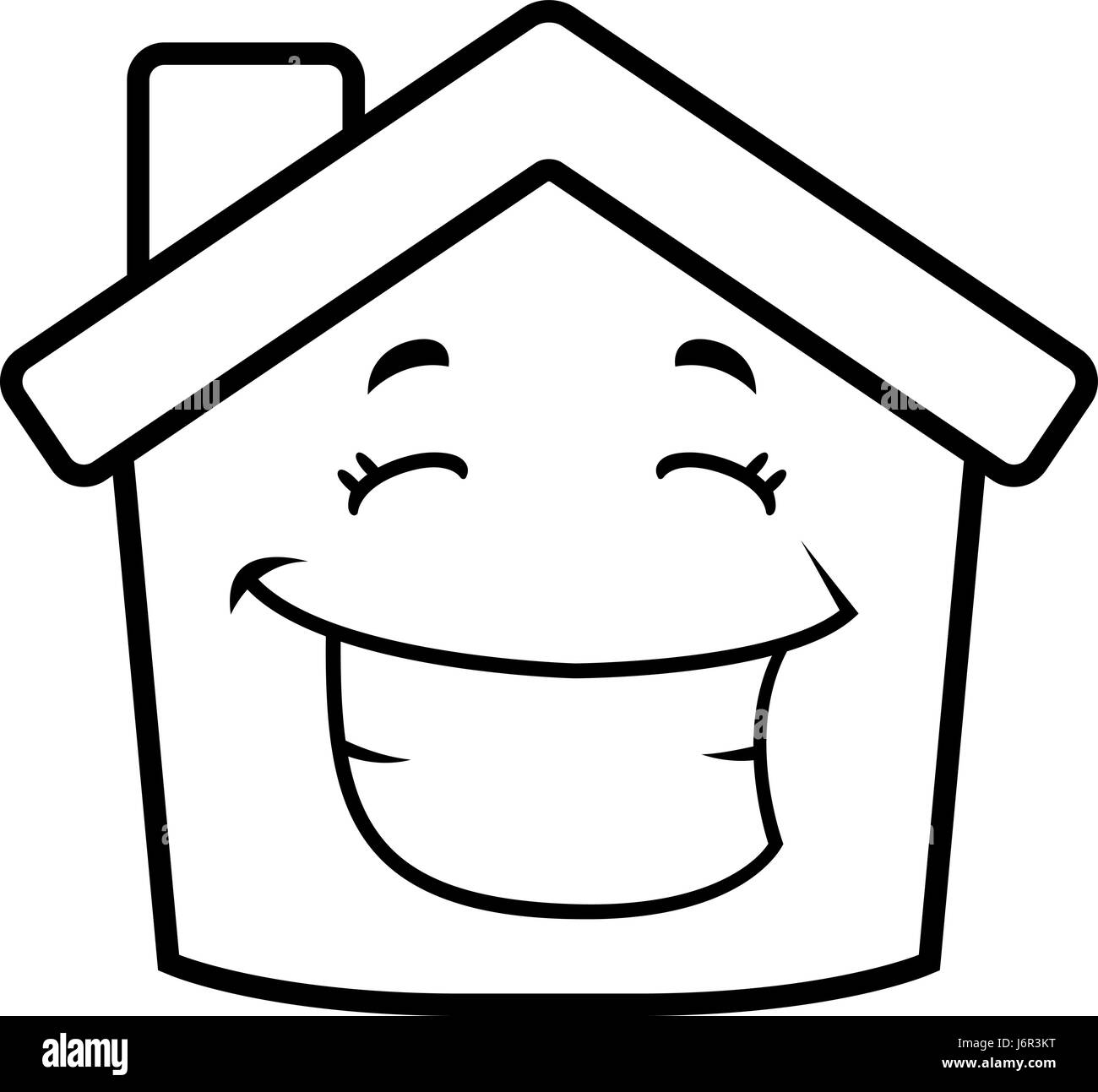 A cartoon little house smiling and happy Stock Vector Image & Art - Alamy