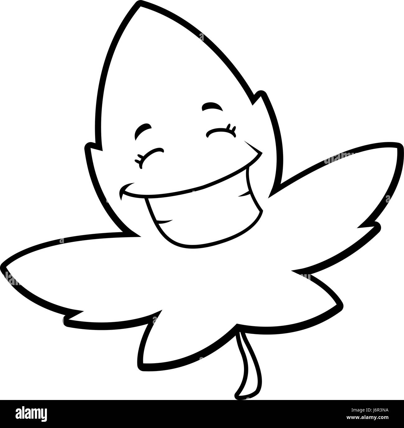 A cartoon maple leaf smiling and happy Stock Vector Image & Art - Alamy