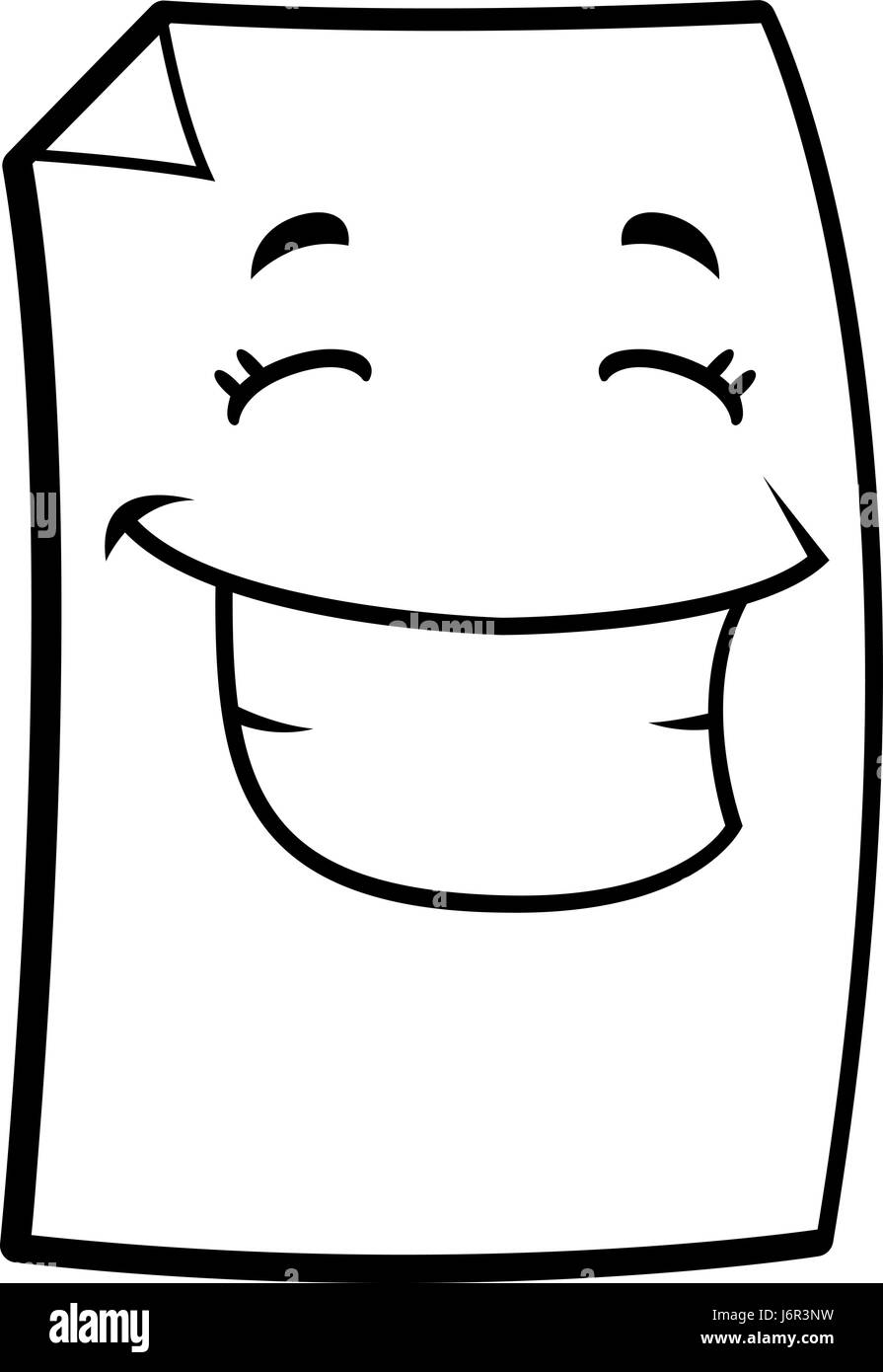 A cartoon piece of paper smiling and happy Stock Vector Image & Art - Alamy