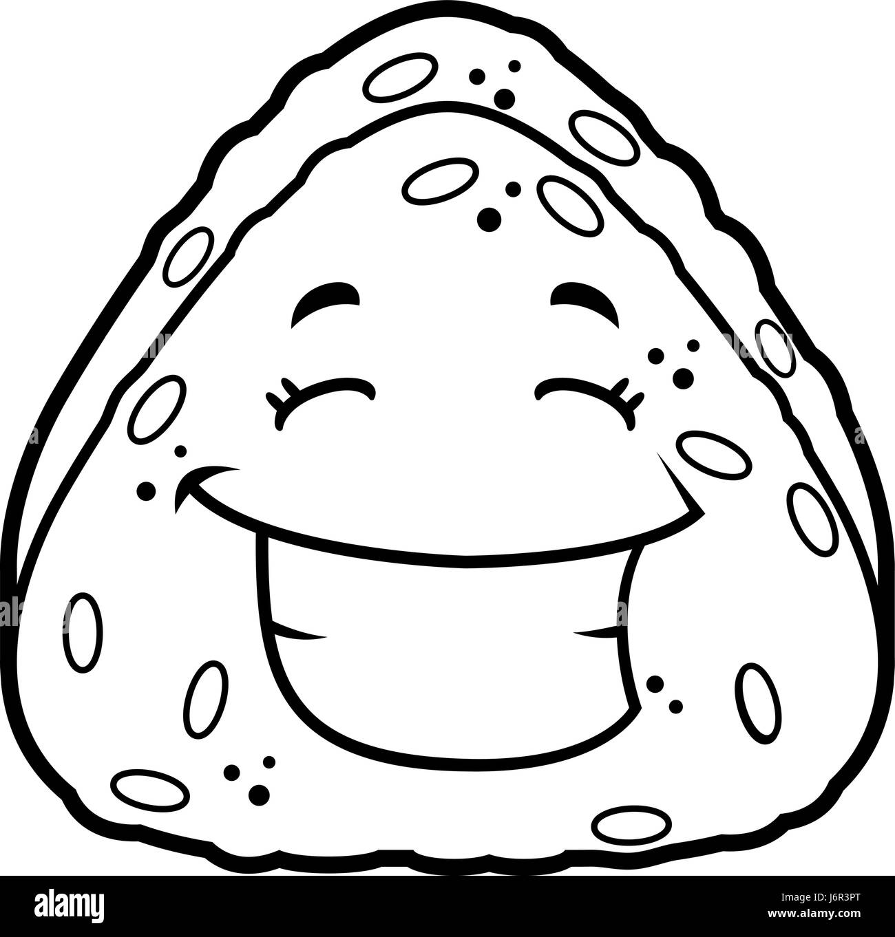A cartoon rice ball smiling and happy Stock Vector Image & Art - Alamy